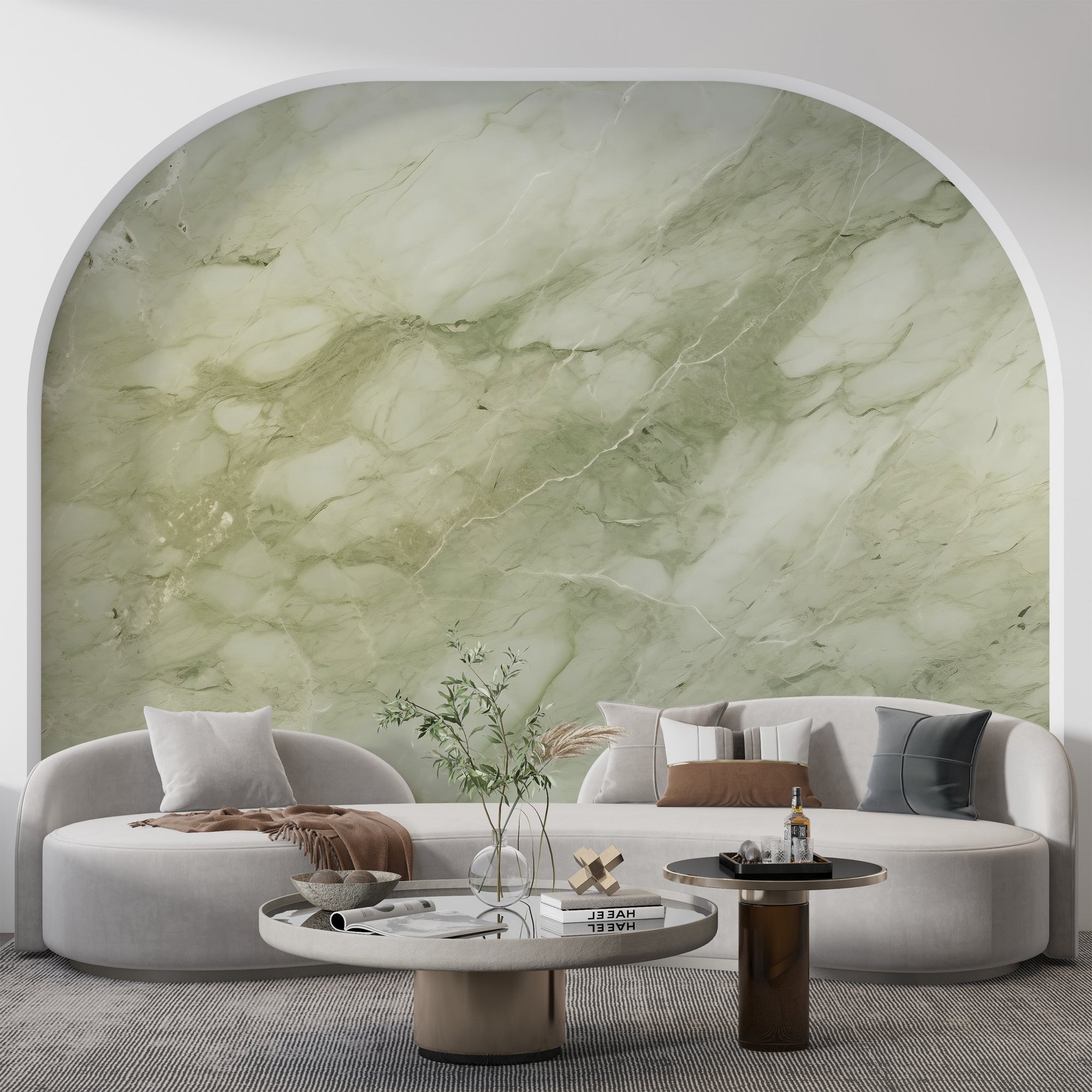 Green Marble Mural | Stone Texture Wallpaper